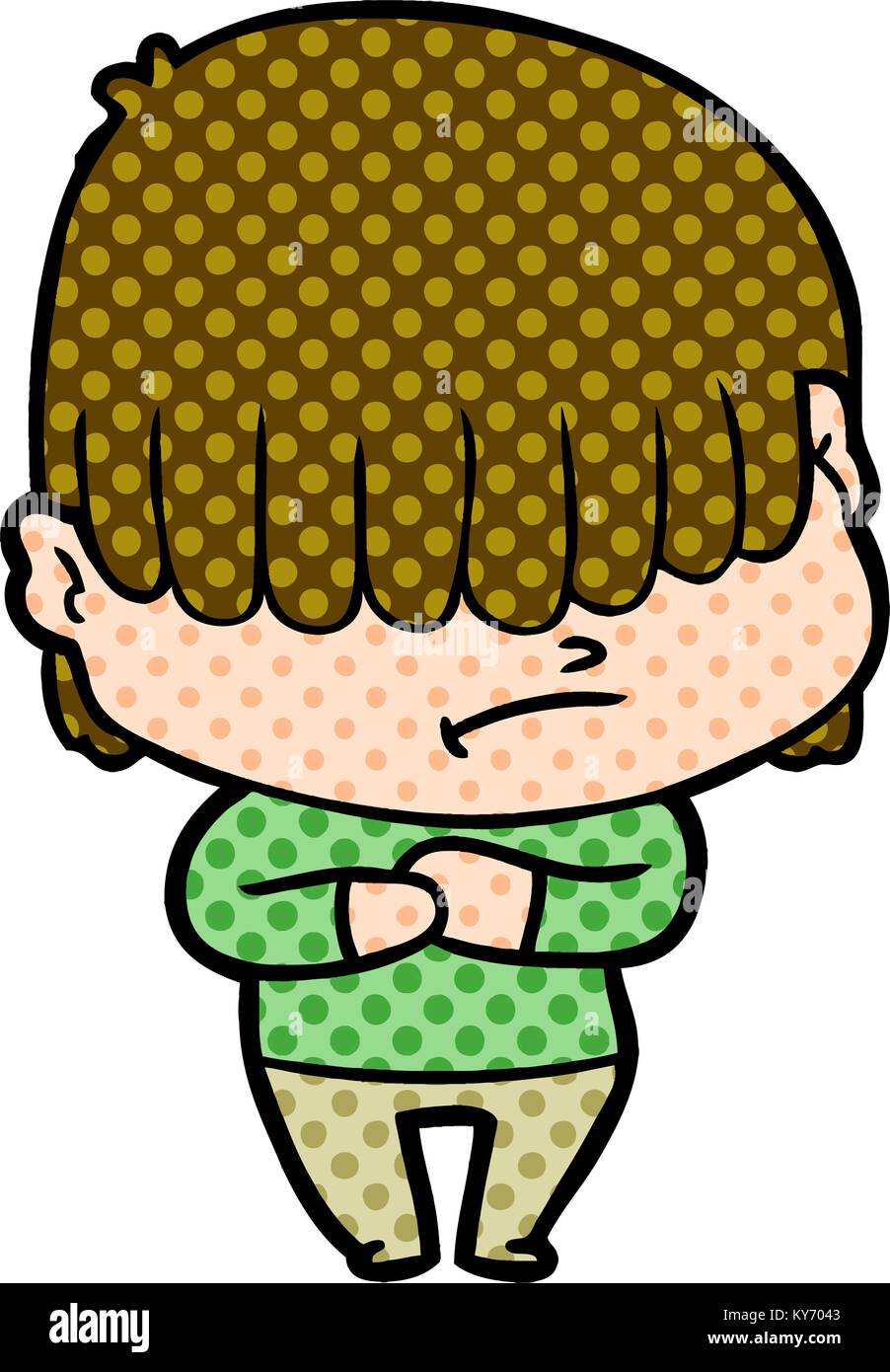 cartoon boy with untidy hair Stock Vector Image & Art - Alamy