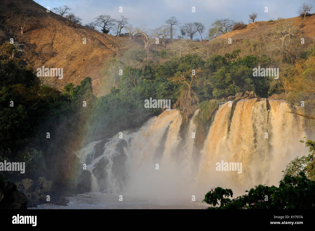ANGOLA, Cuanza Sul, waterfall Cachoeiras do Binga no Rio Keve Stock ...