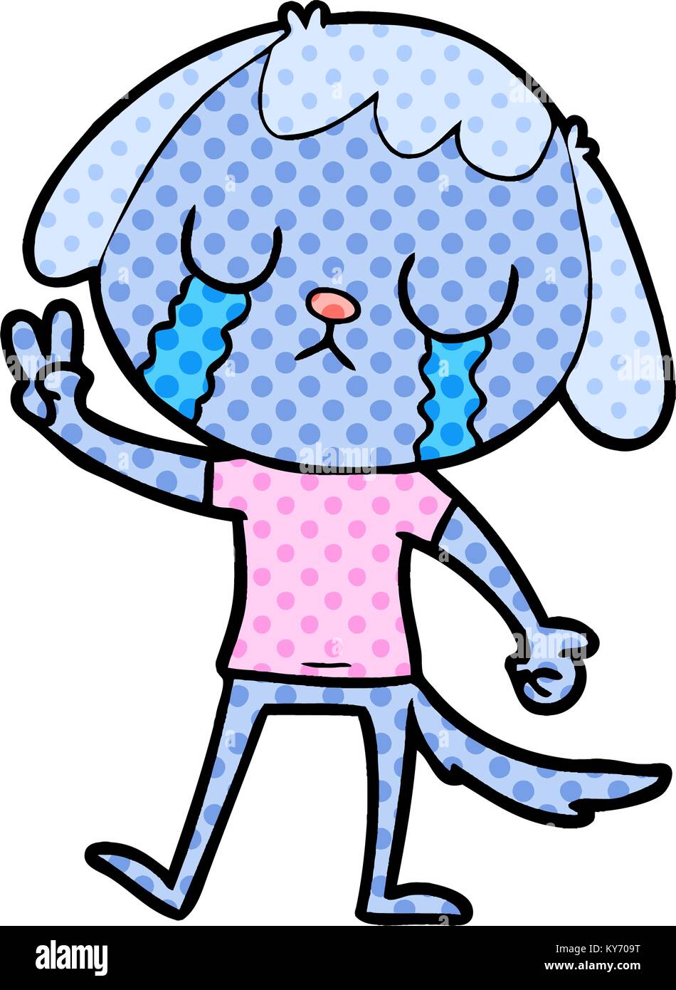 cute cartoon dog crying Stock Vector Image & Art - Alamy