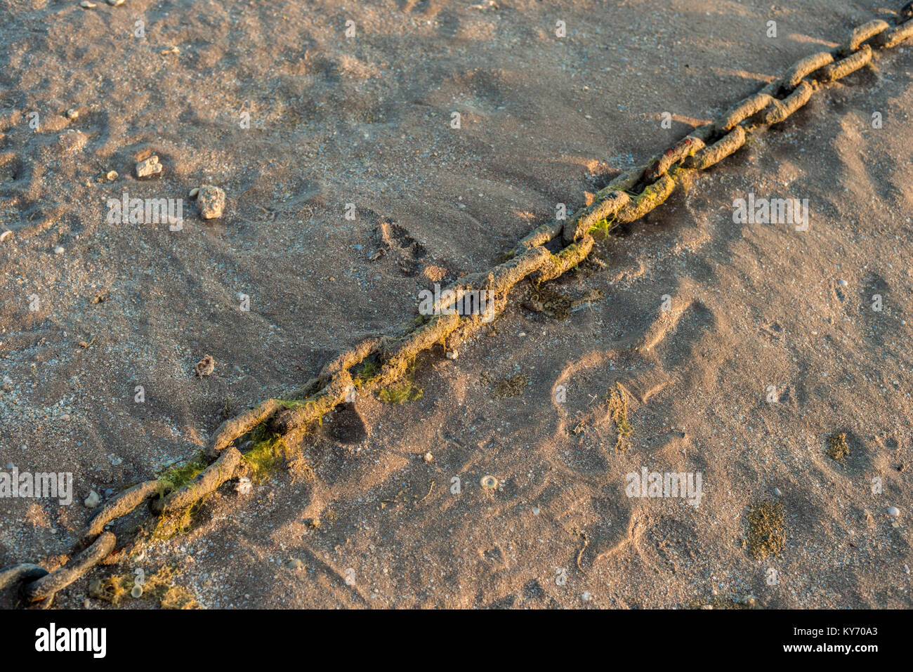White Rope And Rusty Chain High Resolution Stock Photography and Images ...