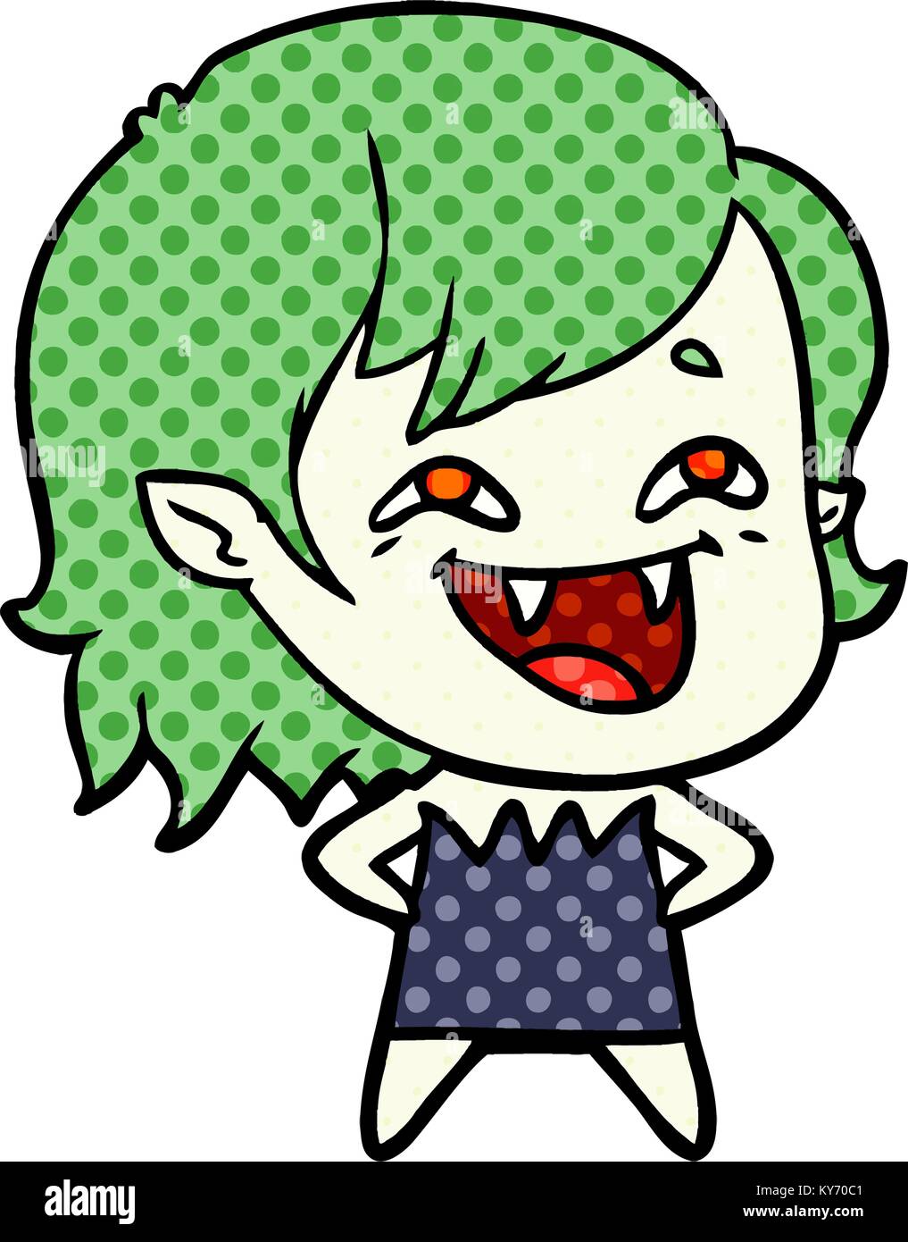 cartoon laughing vampire girl Stock Vector Image & Art - Alamy