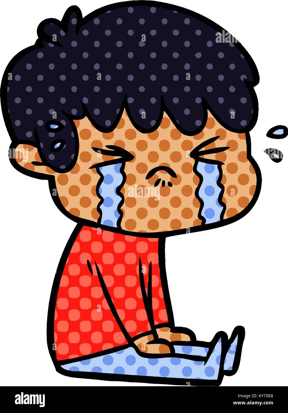 cartoon boy crying Stock Vector Image & Art - Alamy