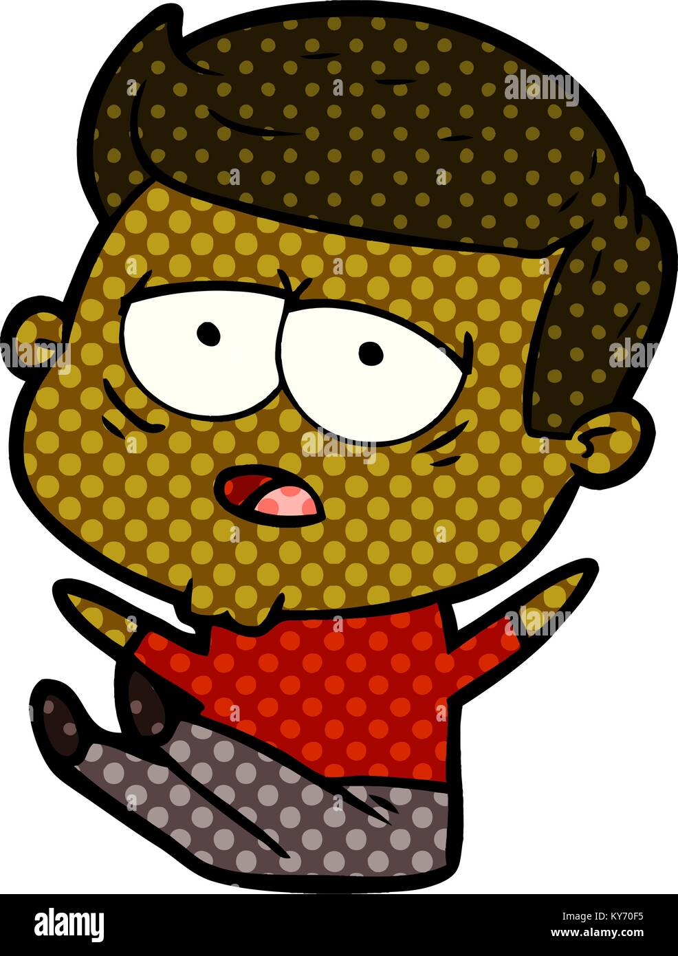 cartoon tired man Stock Vector Image & Art - Alamy