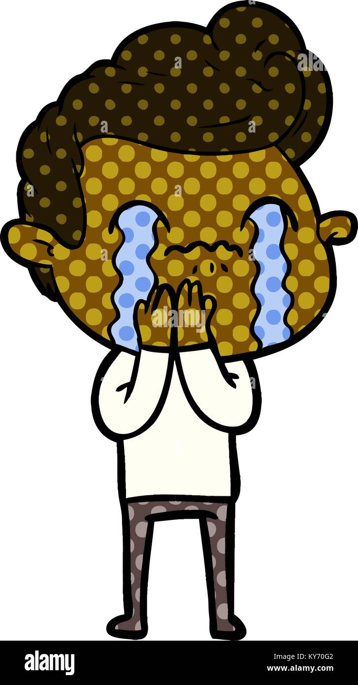 cartoon man crying Stock Vector Image & Art - Alamy