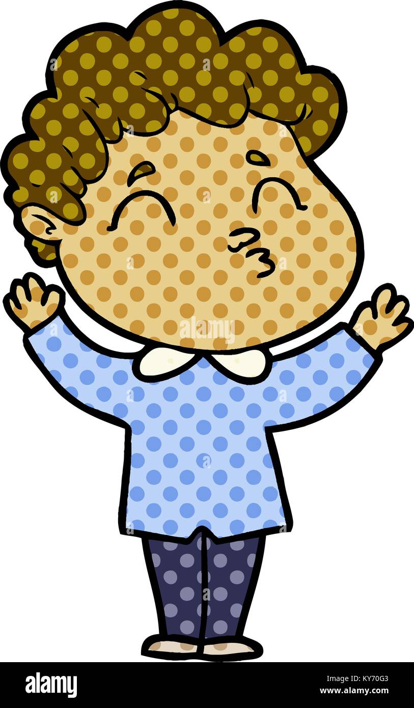 cartoon man shrugging Stock Vector Image & Art - Alamy