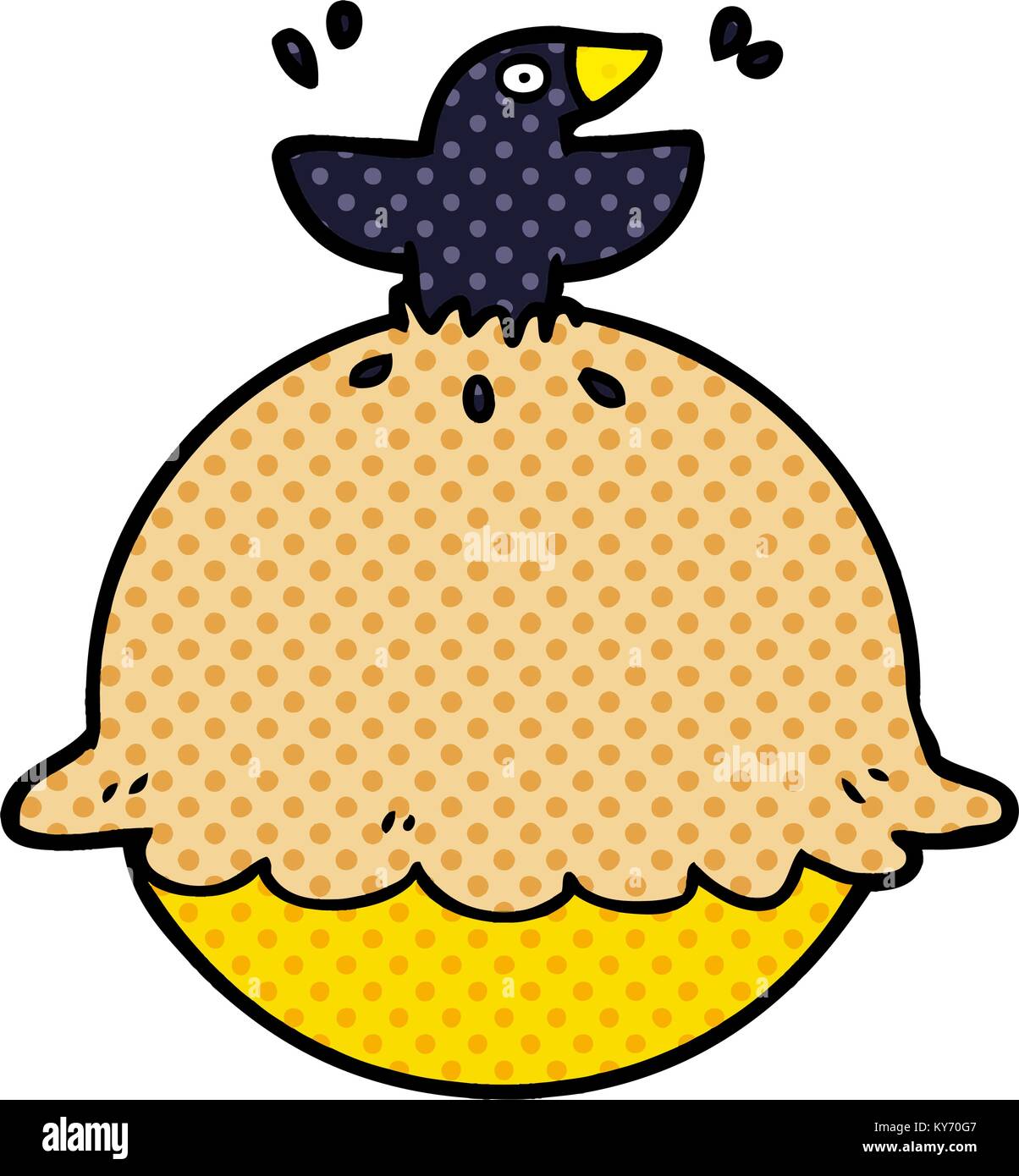 cartoon blackbird in a pie Stock Vector Image & Art - Alamy