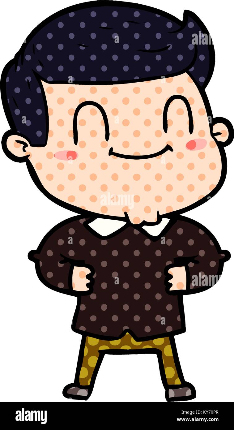 cartoon friendly man Stock Vector Image & Art - Alamy