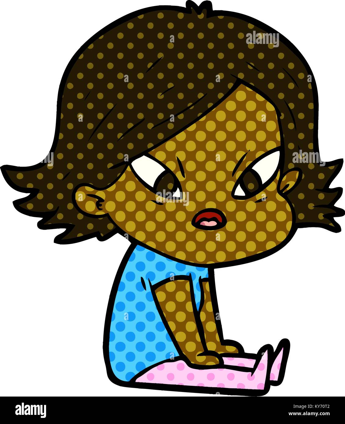 cartoon stressed woman Stock Vector Image & Art - Alamy