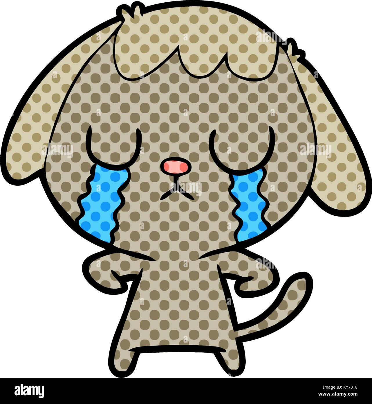 cute cartoon dog crying Stock Vector Image & Art - Alamy