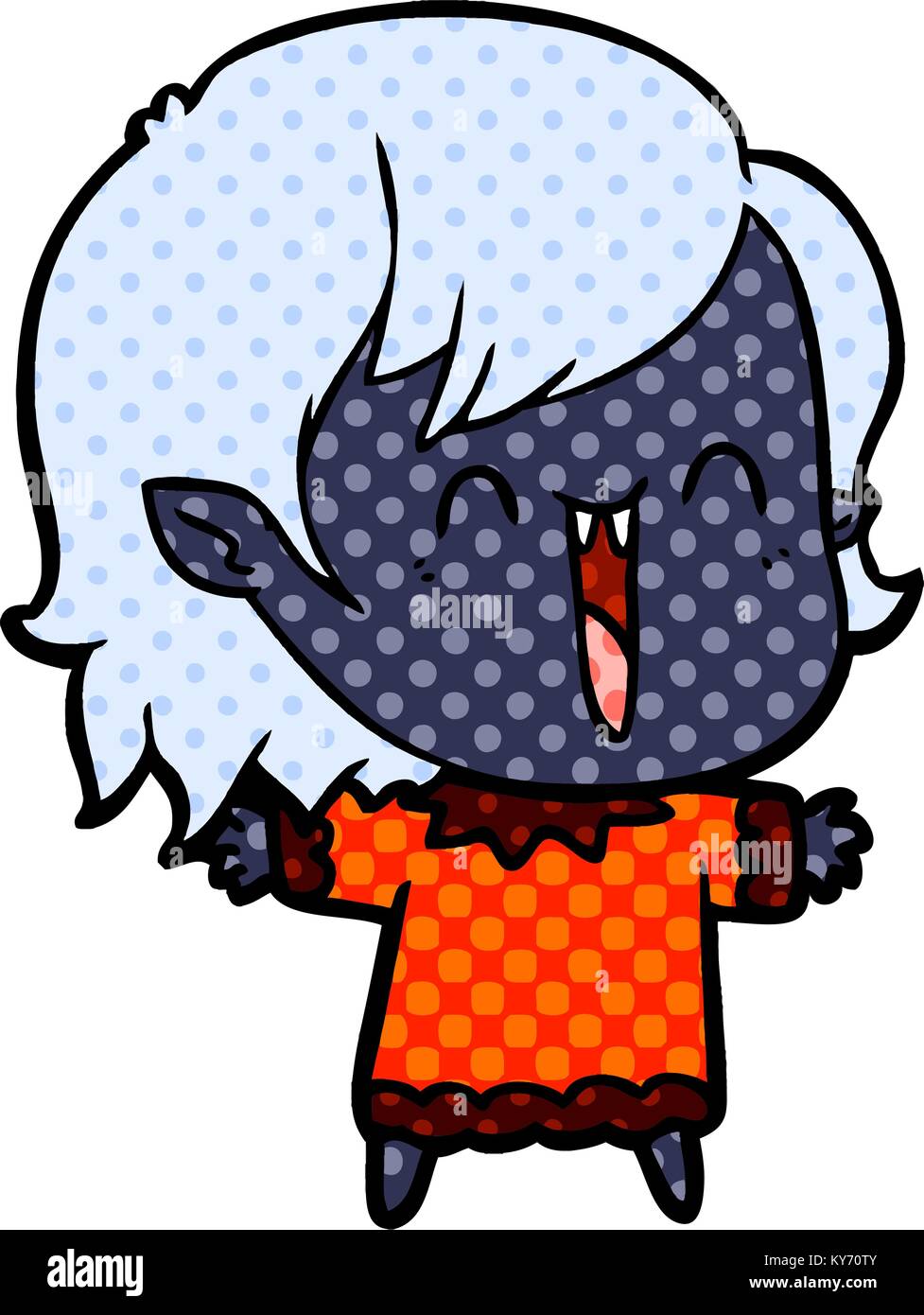 cute cartoon happy vampire girl Stock Vector Image & Art - Alamy