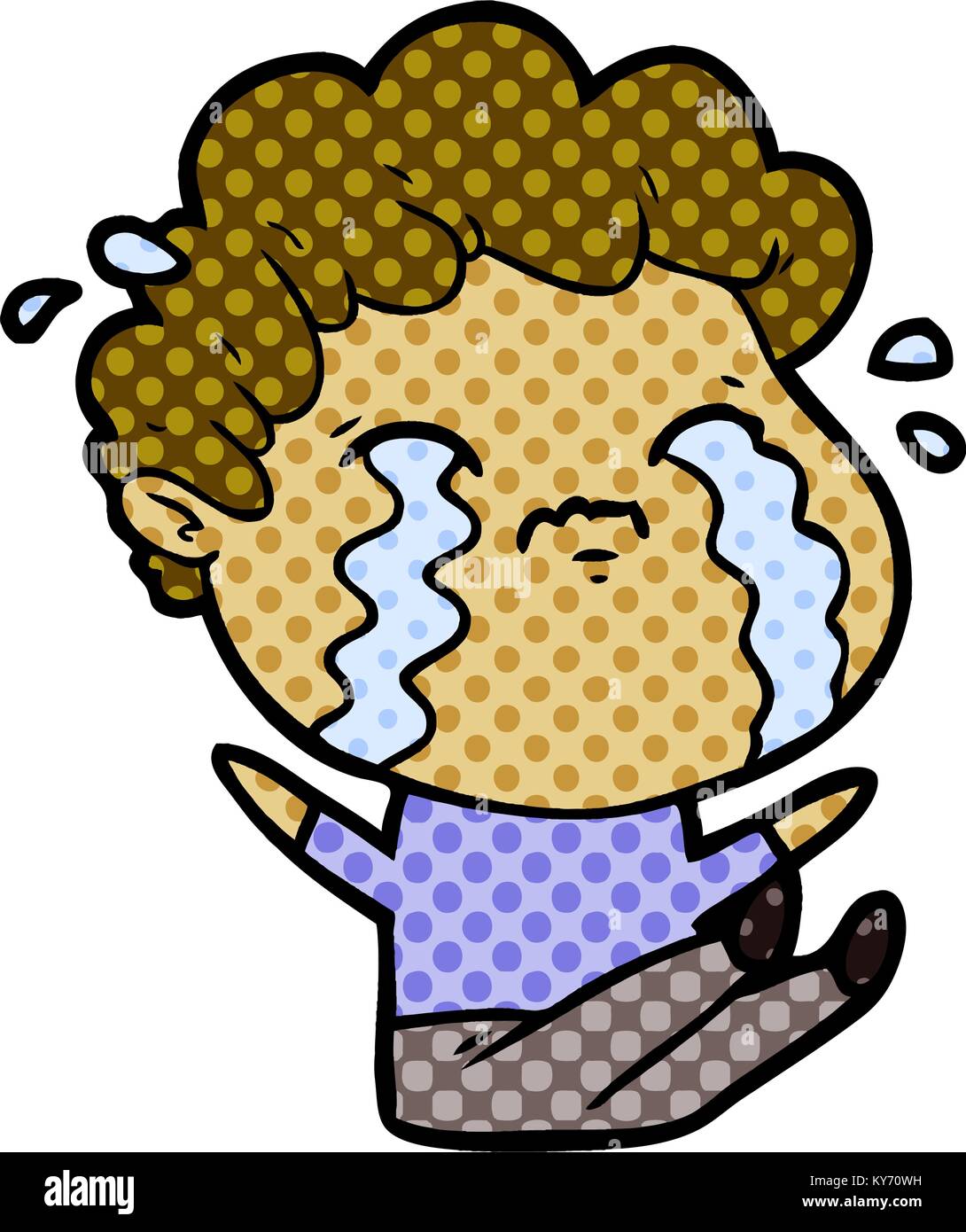 cartoon man crying Stock Vector Image & Art - Alamy