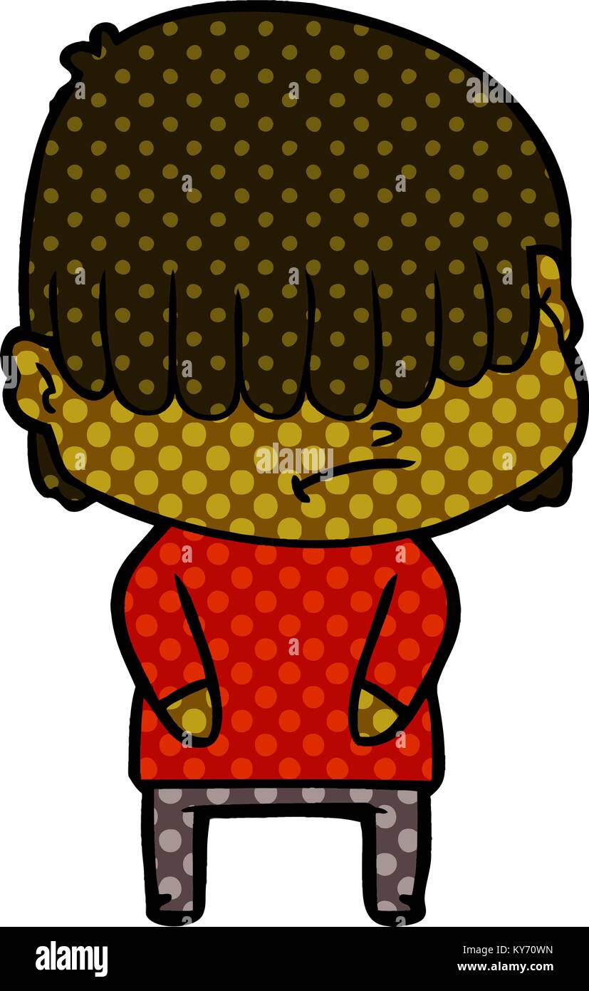 cartoon boy with untidy hair Stock Vector Image & Art - Alamy