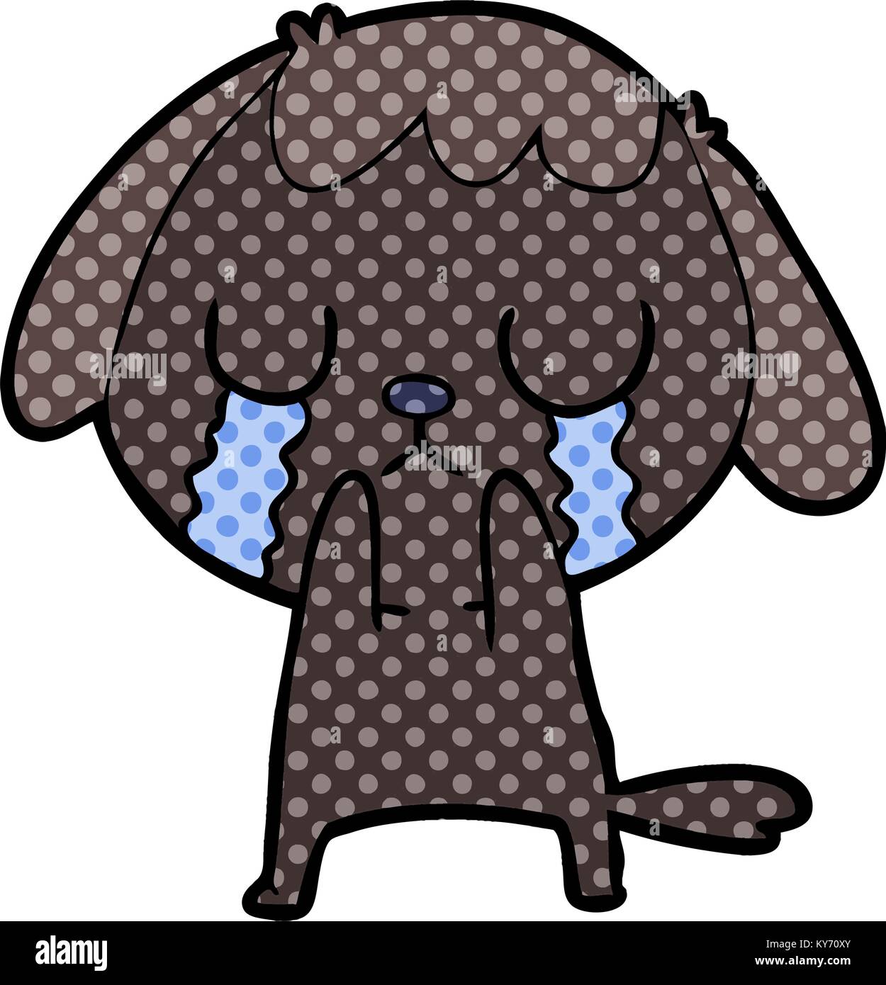 cute cartoon dog crying Stock Vector Image & Art - Alamy