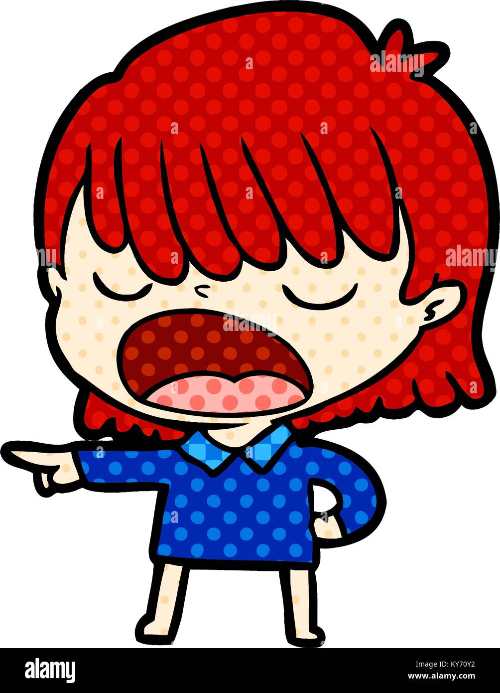 cartoon woman talking loudly Stock Vector Image & Art - Alamy