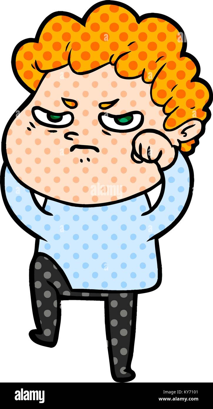 cartoon angry man Stock Vector Image & Art - Alamy
