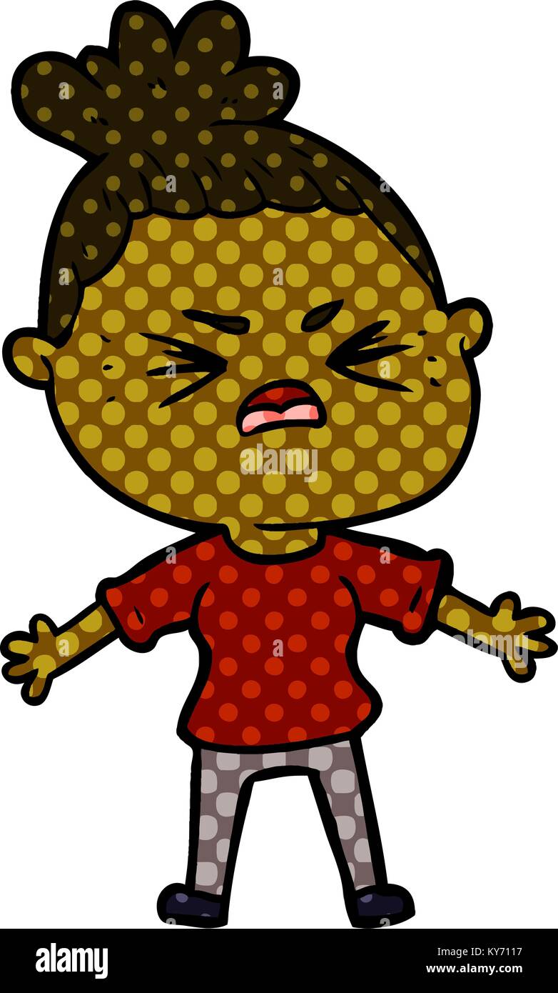 cartoon angry woman Stock Vector Image & Art - Alamy