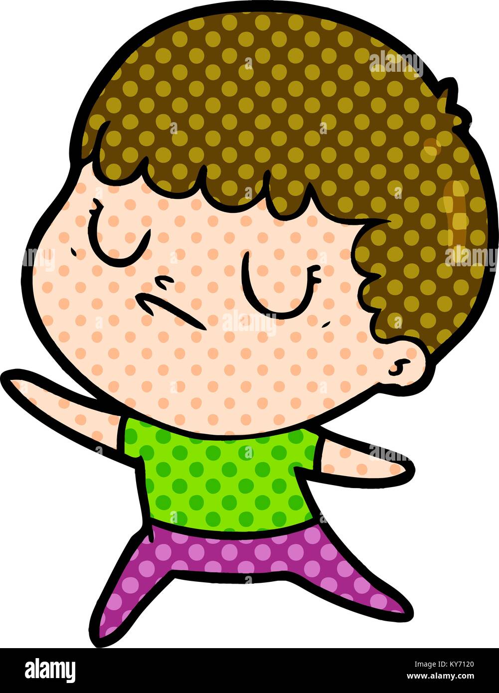 cartoon grumpy boy Stock Vector Image & Art - Alamy