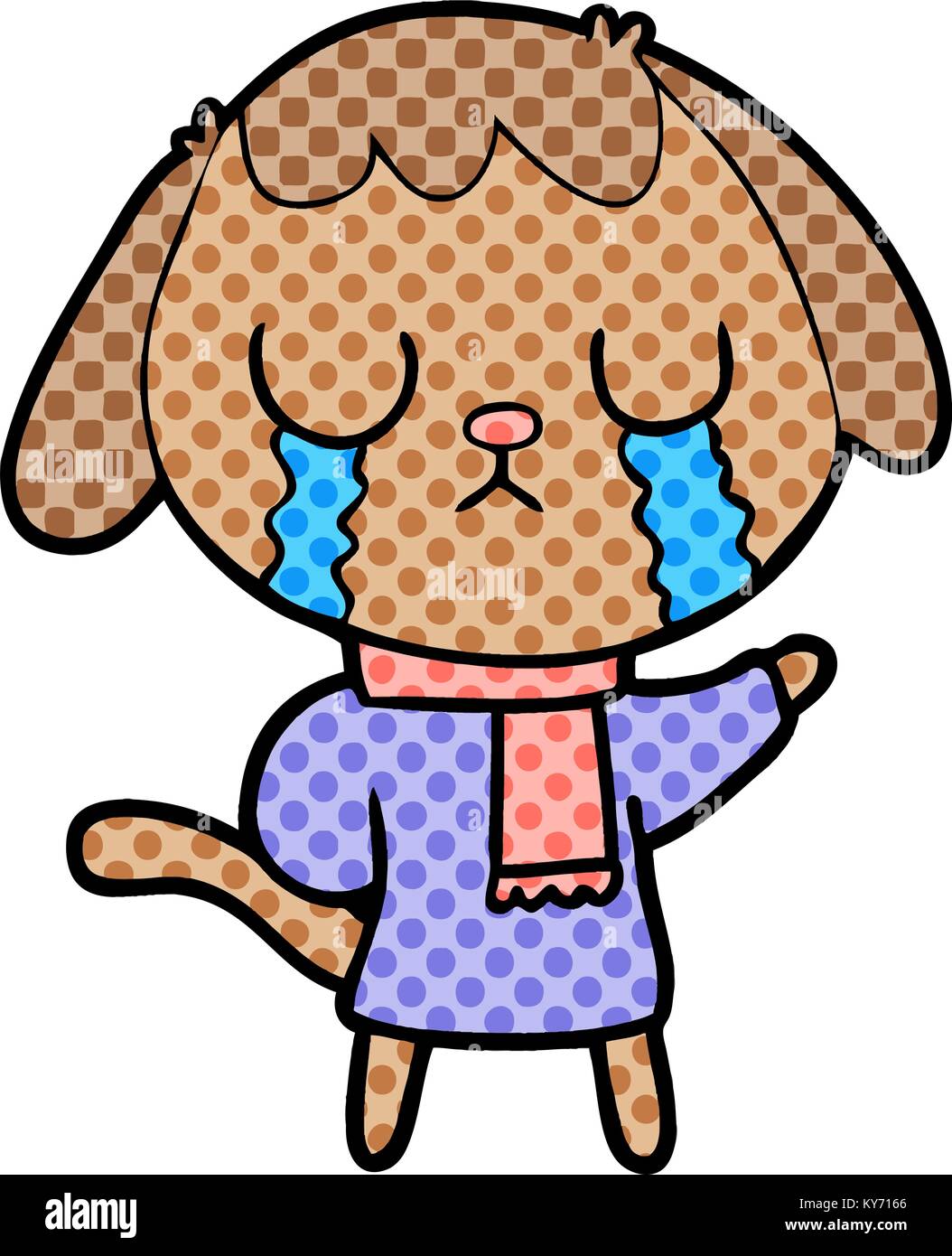 cute cartoon dog crying Stock Vector Image & Art - Alamy