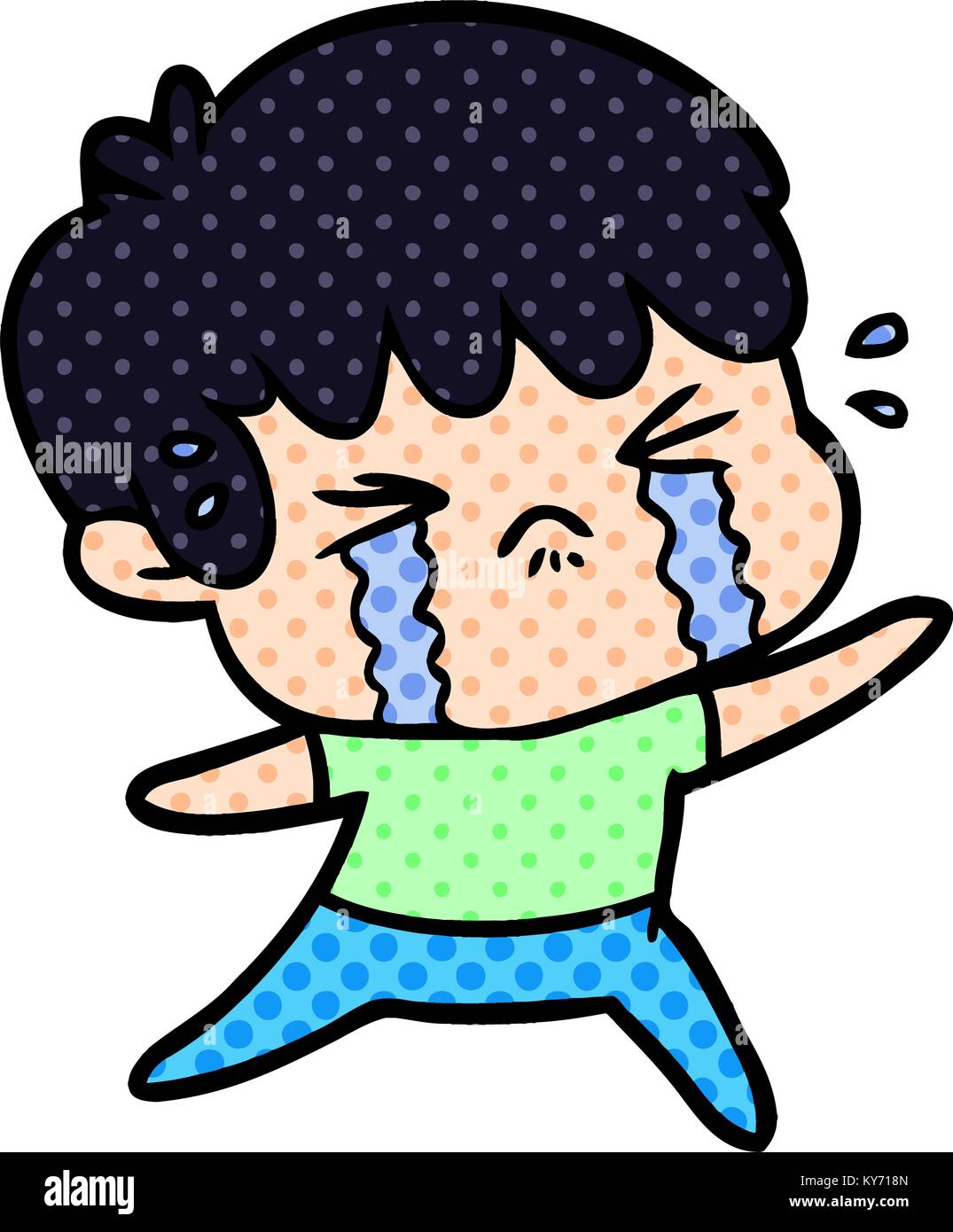 cartoon boy crying Stock Vector Image & Art - Alamy