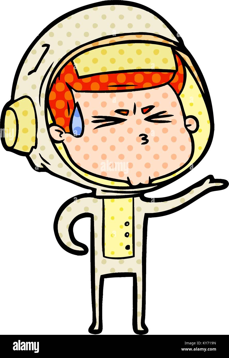 cartoon stressed astronaut Stock Vector Image & Art - Alamy