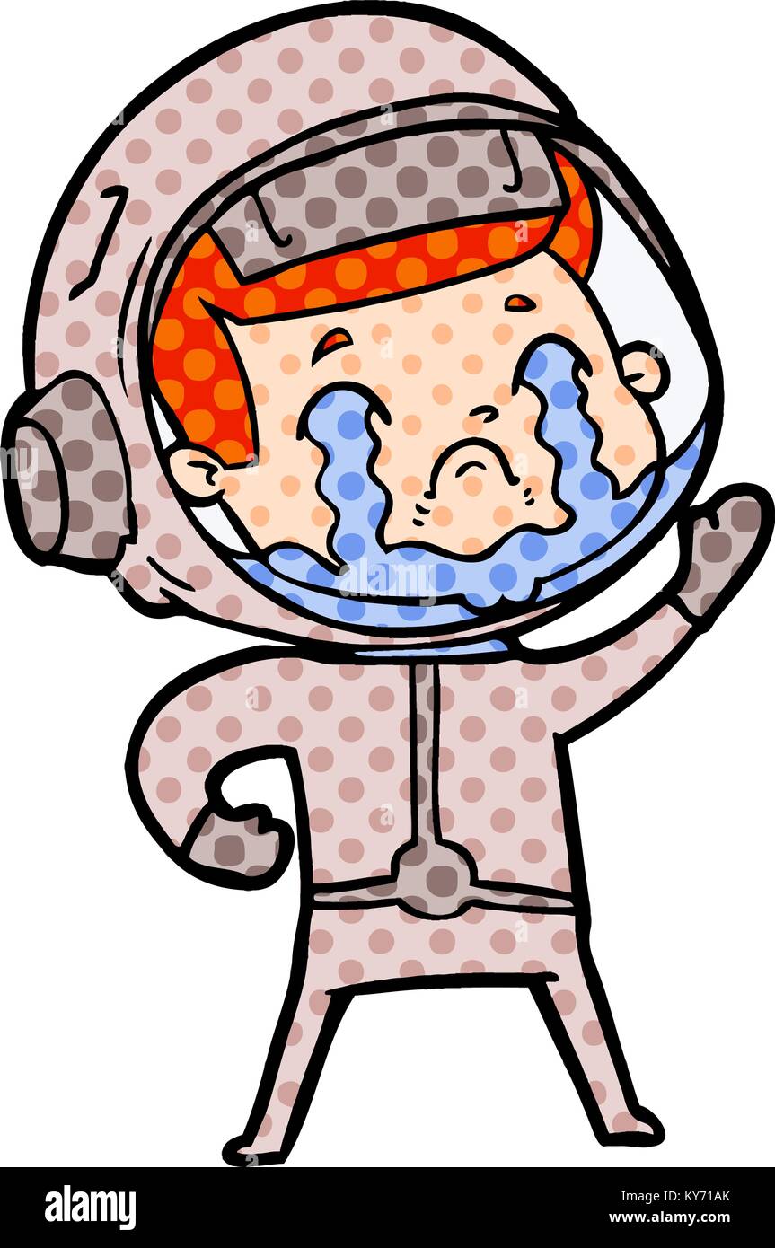 cartoon crying astronaut Stock Vector Image & Art - Alamy