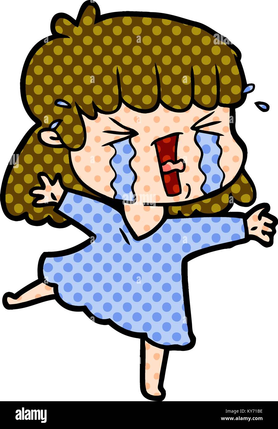 cartoon woman in tears Stock Vector Image & Art - Alamy