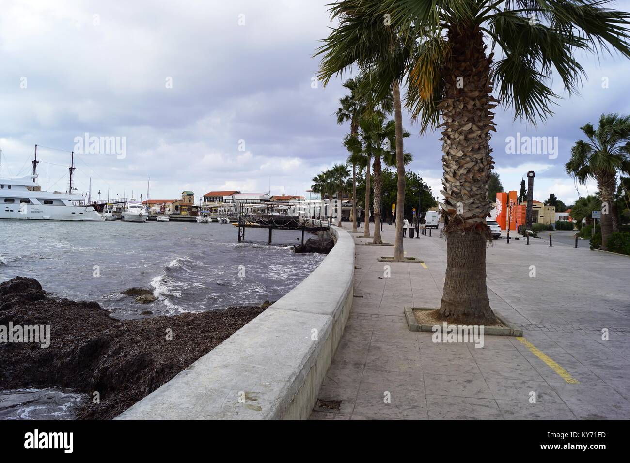 Kato paphos beach hi-res stock photography and images - Alamy