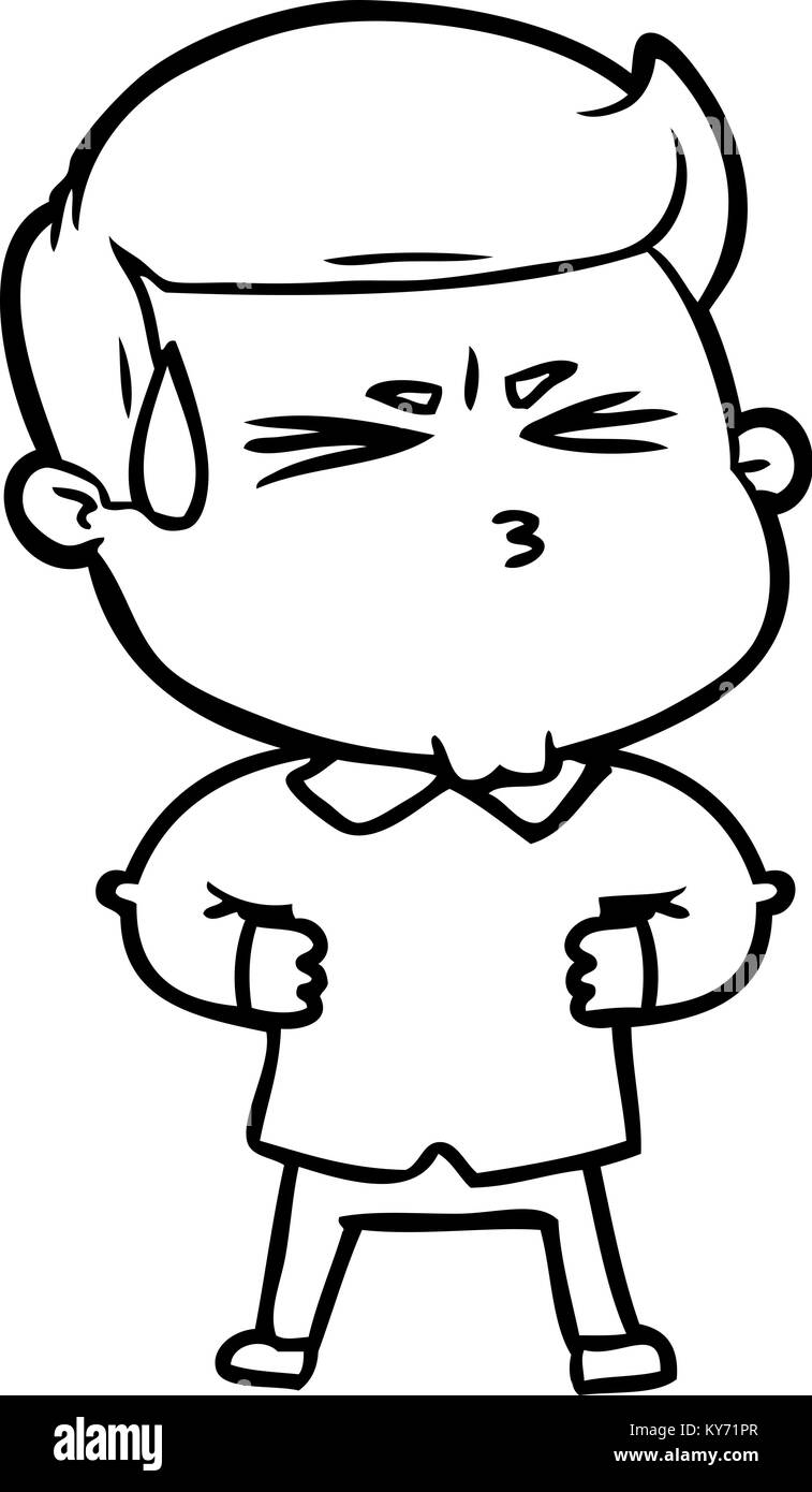 cartoon man sweating Stock Vector Image & Art - Alamy
