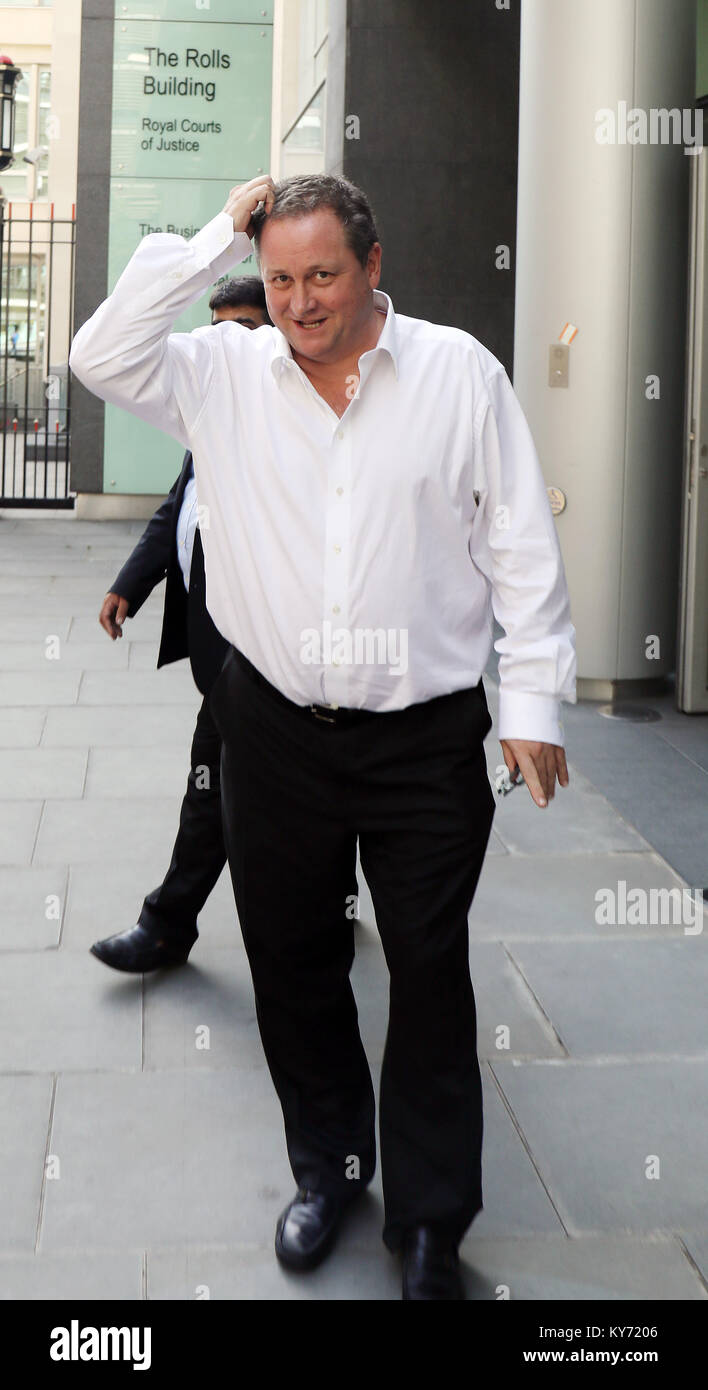 Pic shows: Mike Ashley - Jeff Blue case at the High Court in London ...