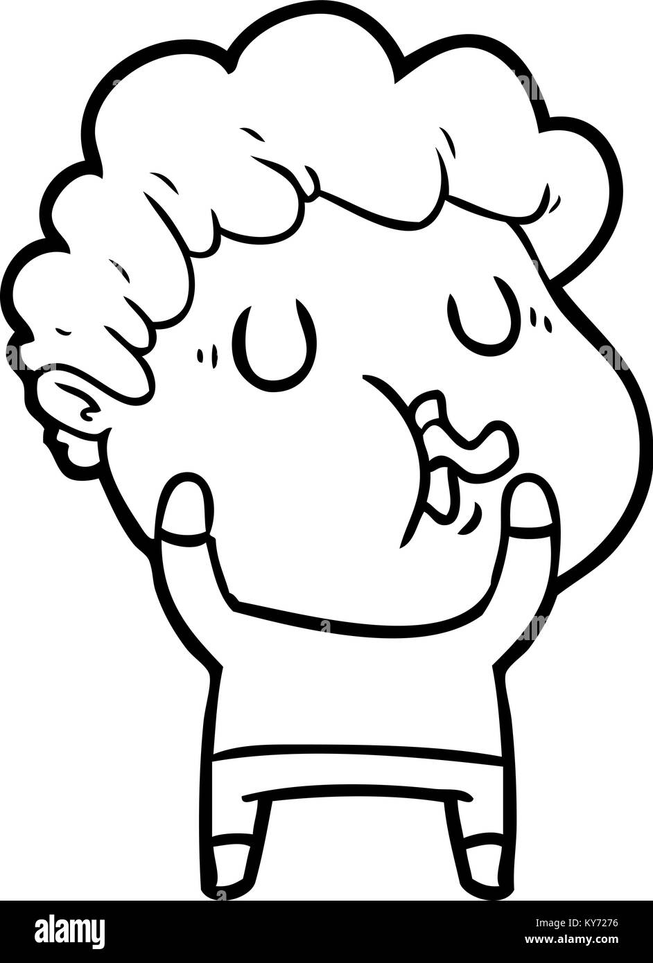 cartoon man pulling face Stock Vector Image & Art - Alamy