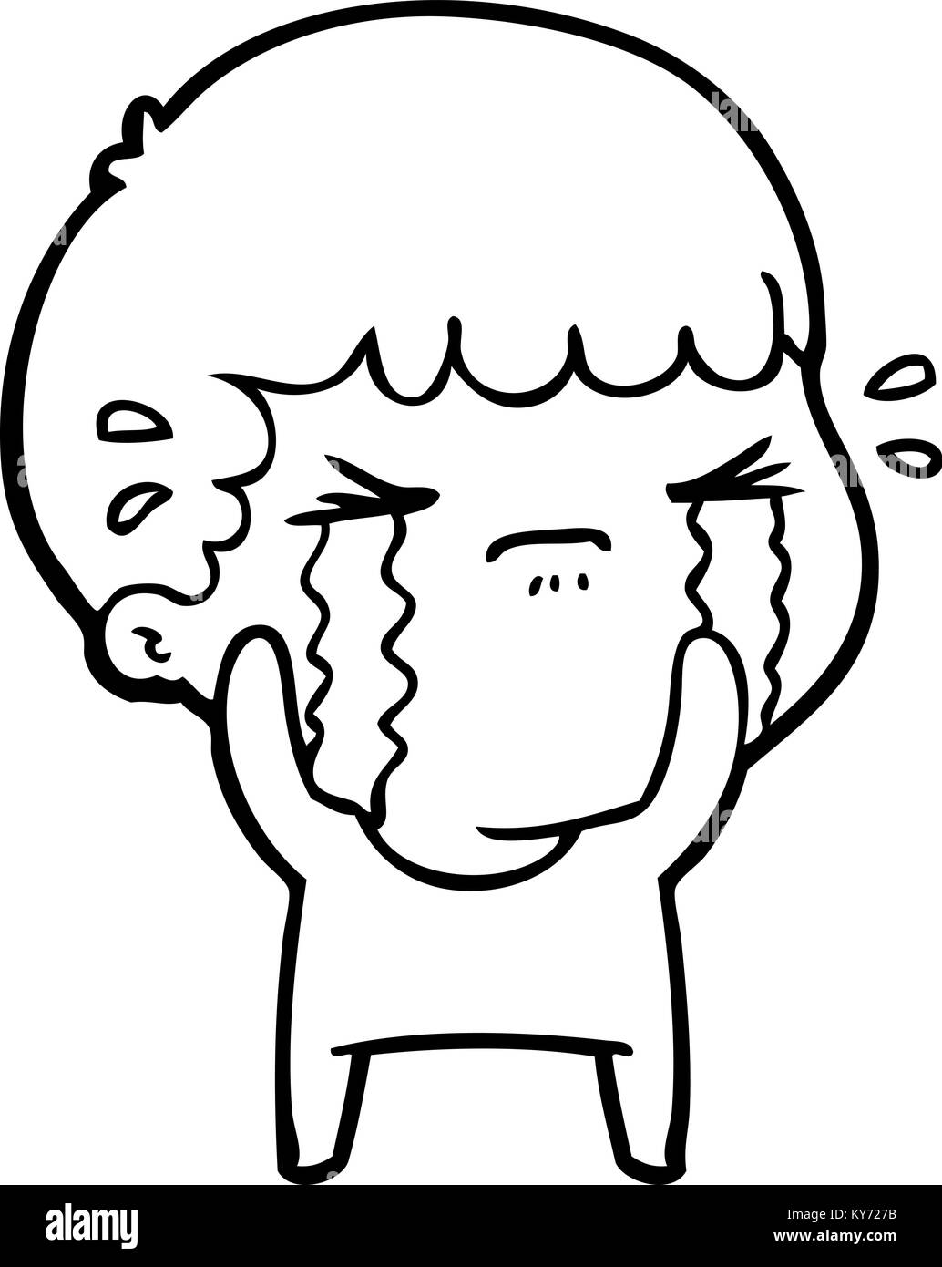 cartoon man crying Stock Vector Image & Art - Alamy