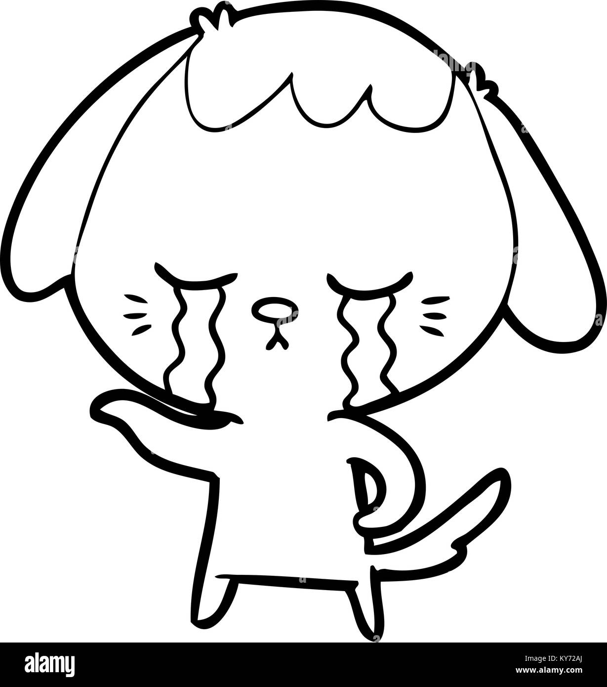 cartoon dog crying Stock Vector Image & Art - Alamy