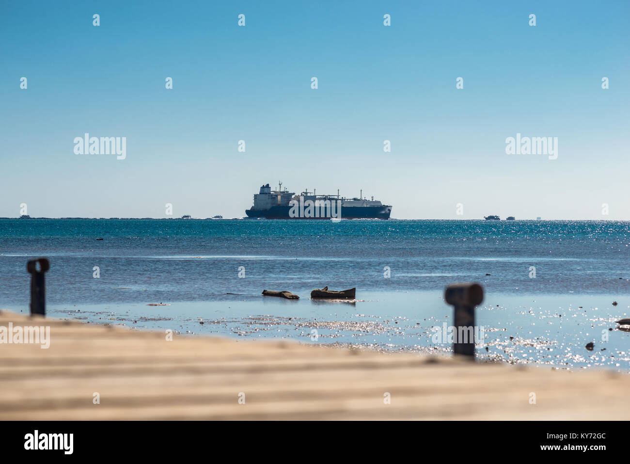 Cargo ship sailing in the Red Sea Stock Photo - Alamy