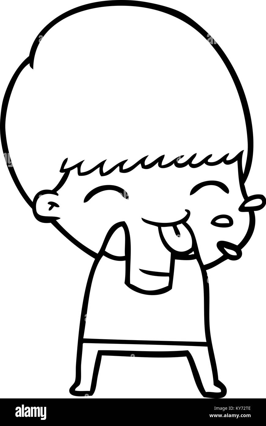 cartoon boy blowing raspberry Stock Vector Image & Art - Alamy