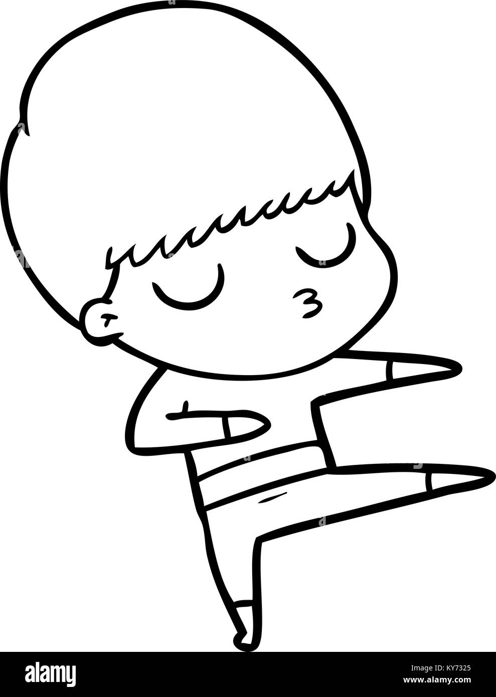 cartoon calm boy Stock Vector Image & Art - Alamy