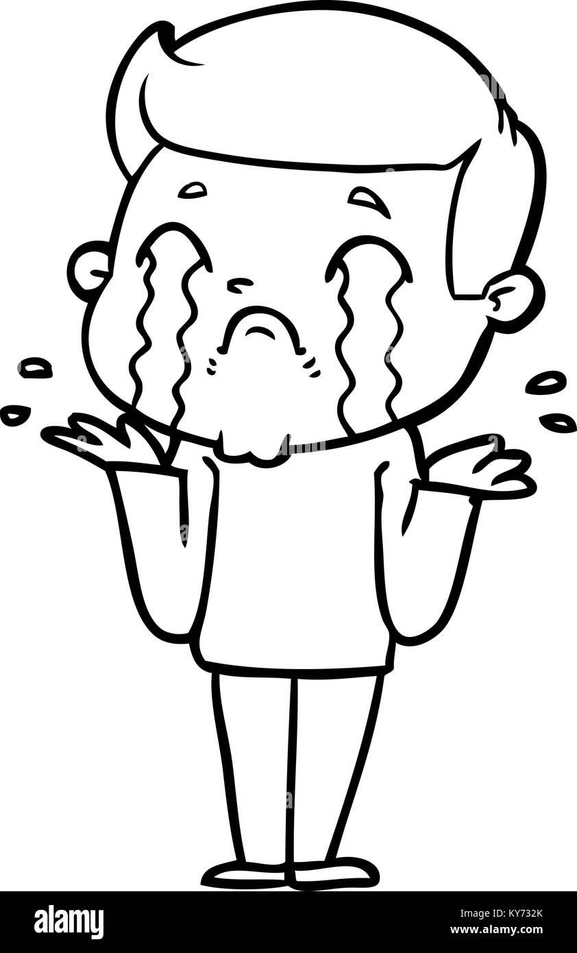cartoon man crying Stock Vector Image & Art - Alamy