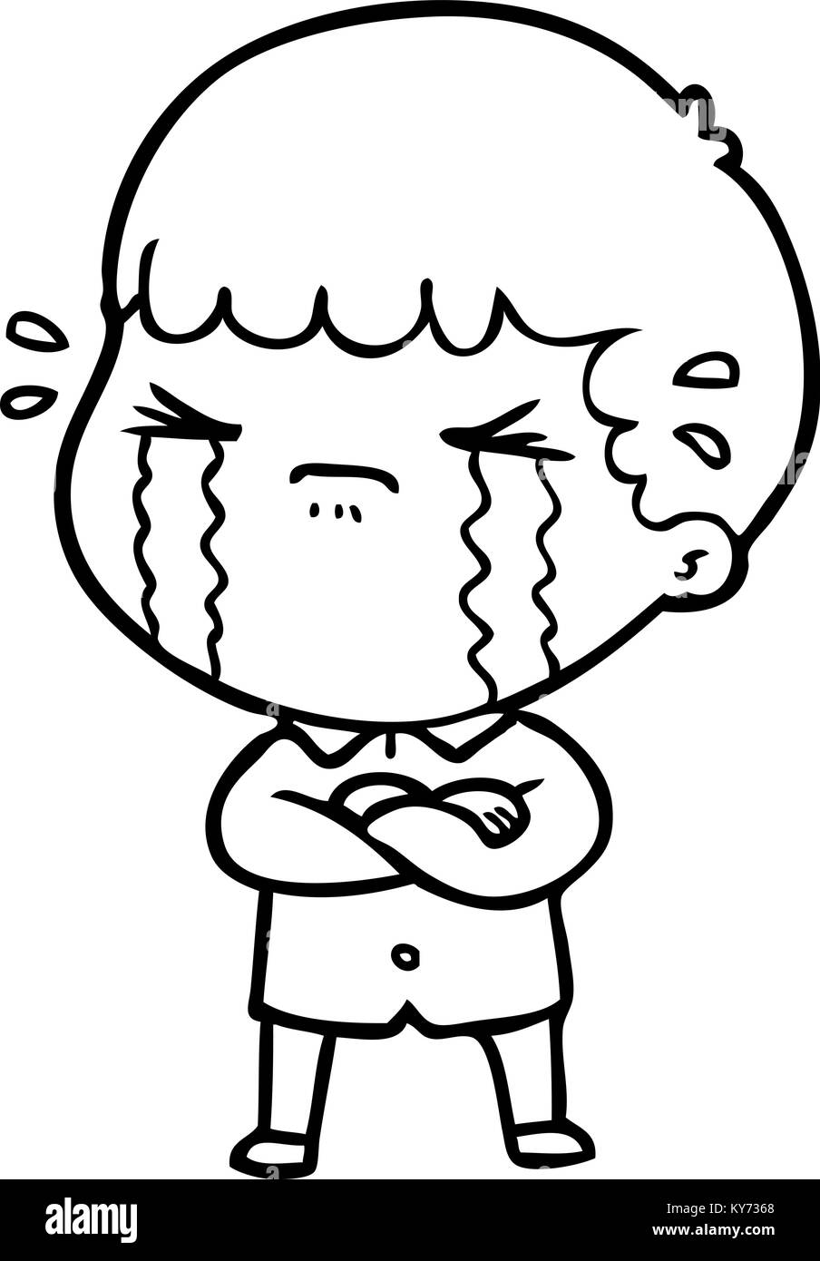 cartoon man crying Stock Vector Image & Art - Alamy