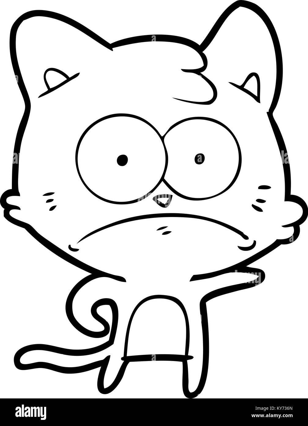 cartoon nervous cat Stock Vector Image & Art - Alamy