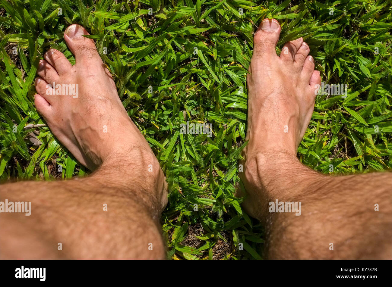 Mans hairy legs hi-res stock photography and images - Alamy