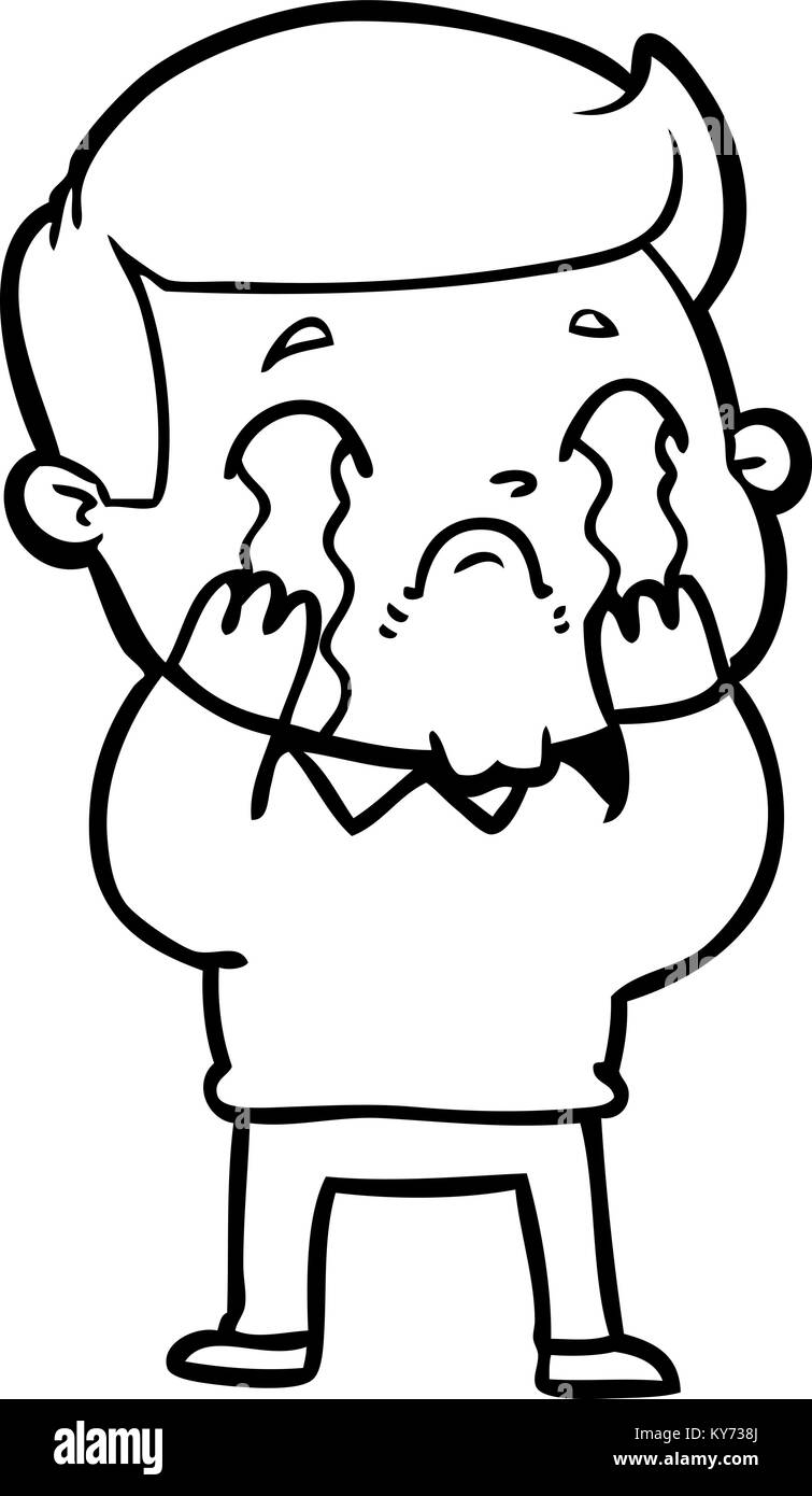 cartoon man crying Stock Vector Image & Art - Alamy