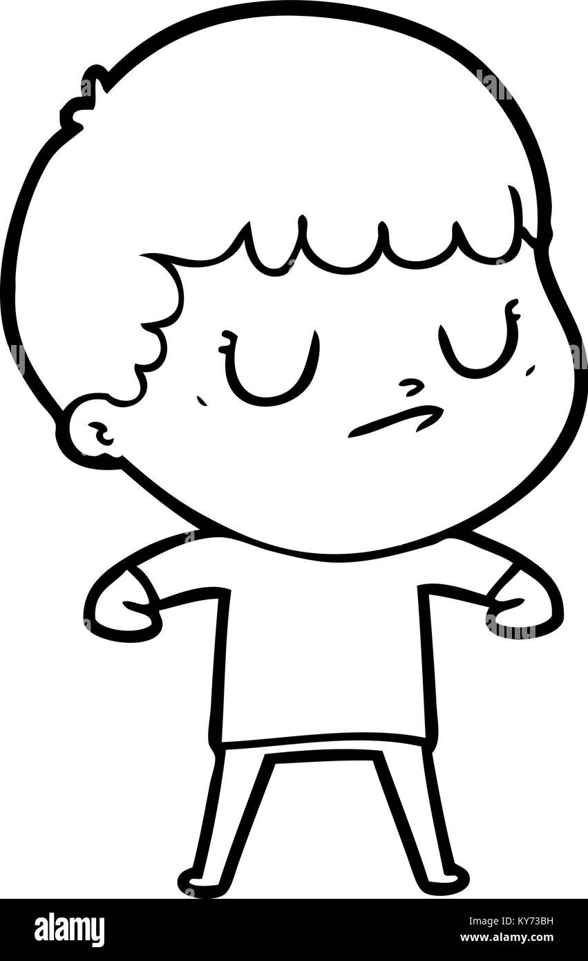 cartoon grumpy boy Stock Vector Image & Art - Alamy