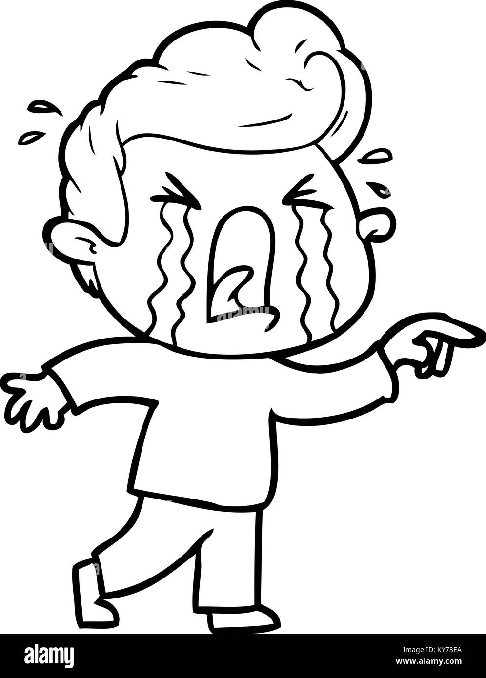 cartoon crying man Stock Vector Image & Art - Alamy