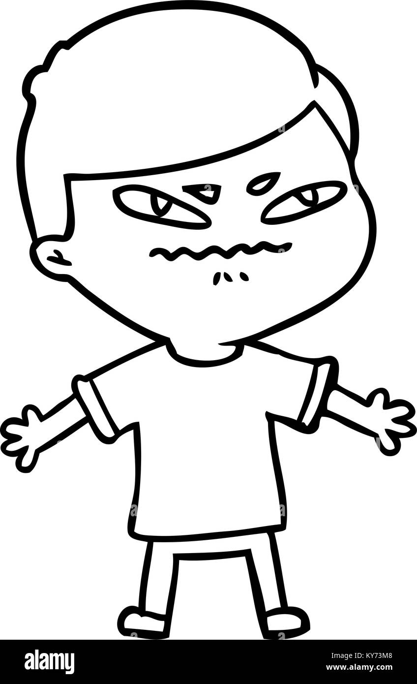 cartoon exasperated man Stock Vector Image & Art - Alamy