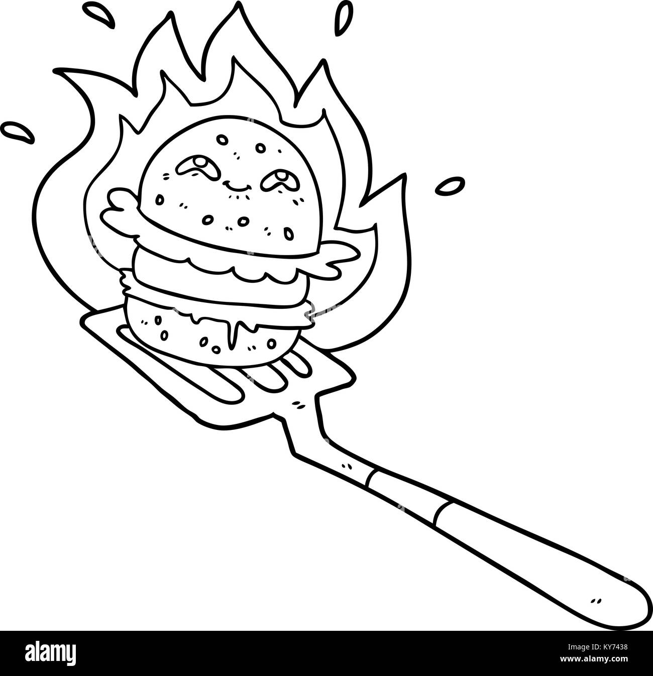 cartoon burger cooking Stock Vector Image & Art - Alamy