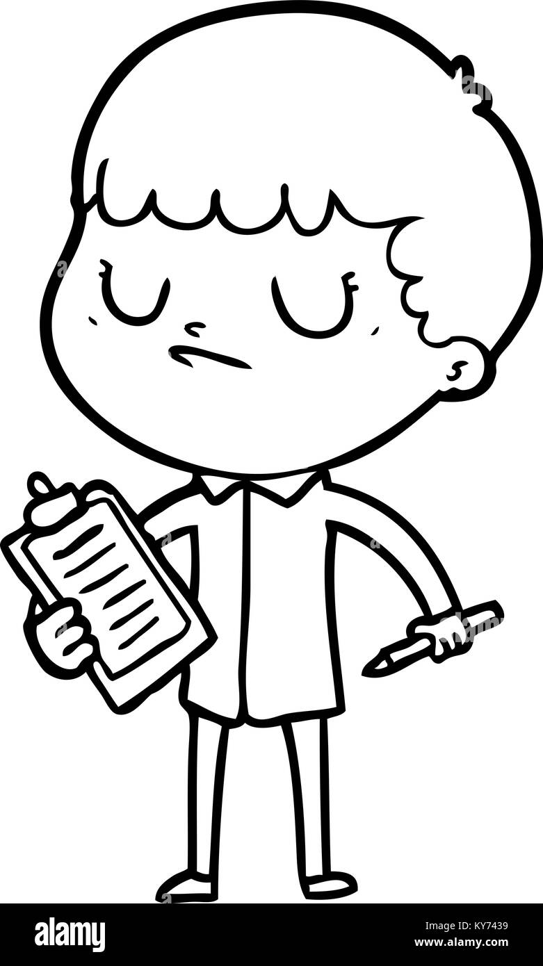 cartoon grumpy boy Stock Vector Image & Art - Alamy