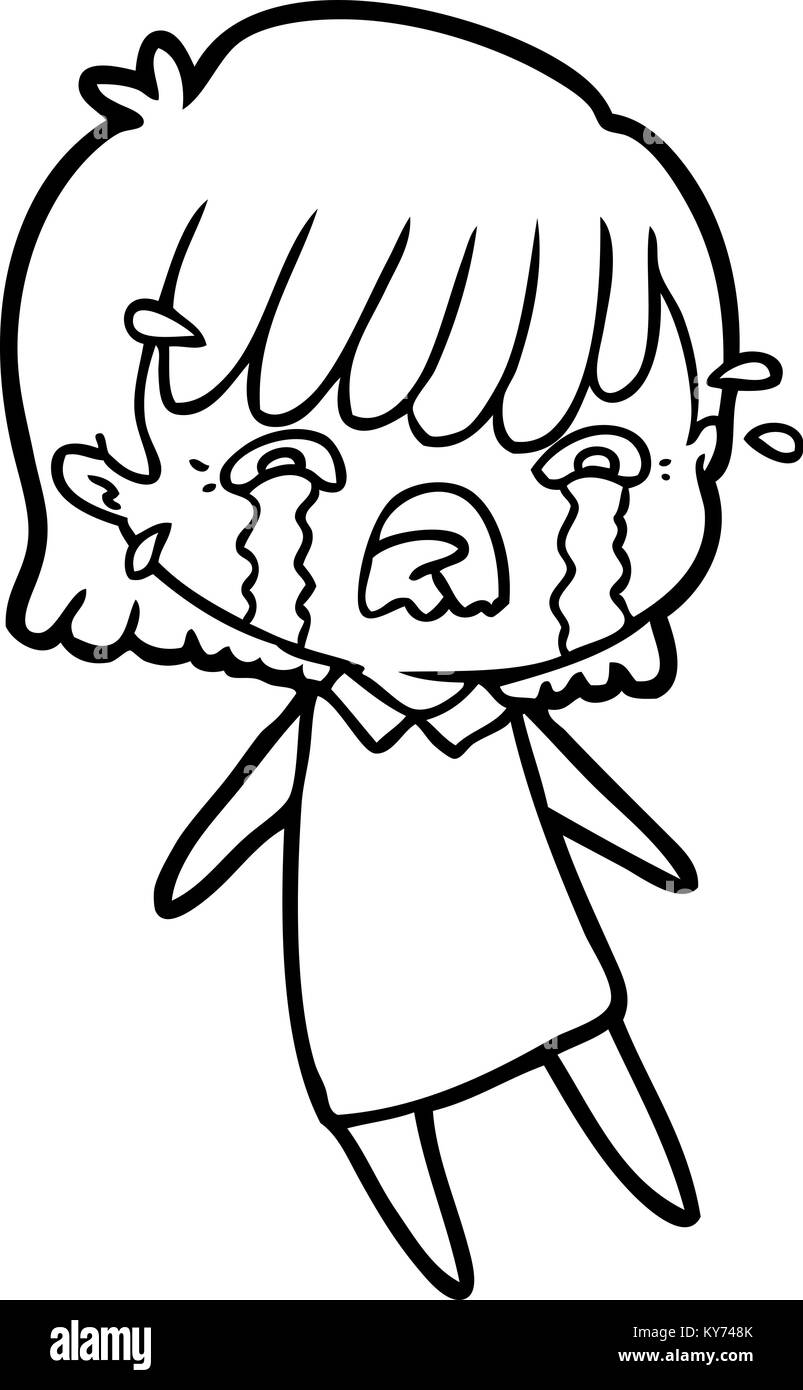 cartoon girl crying Stock Vector Image & Art - Alamy