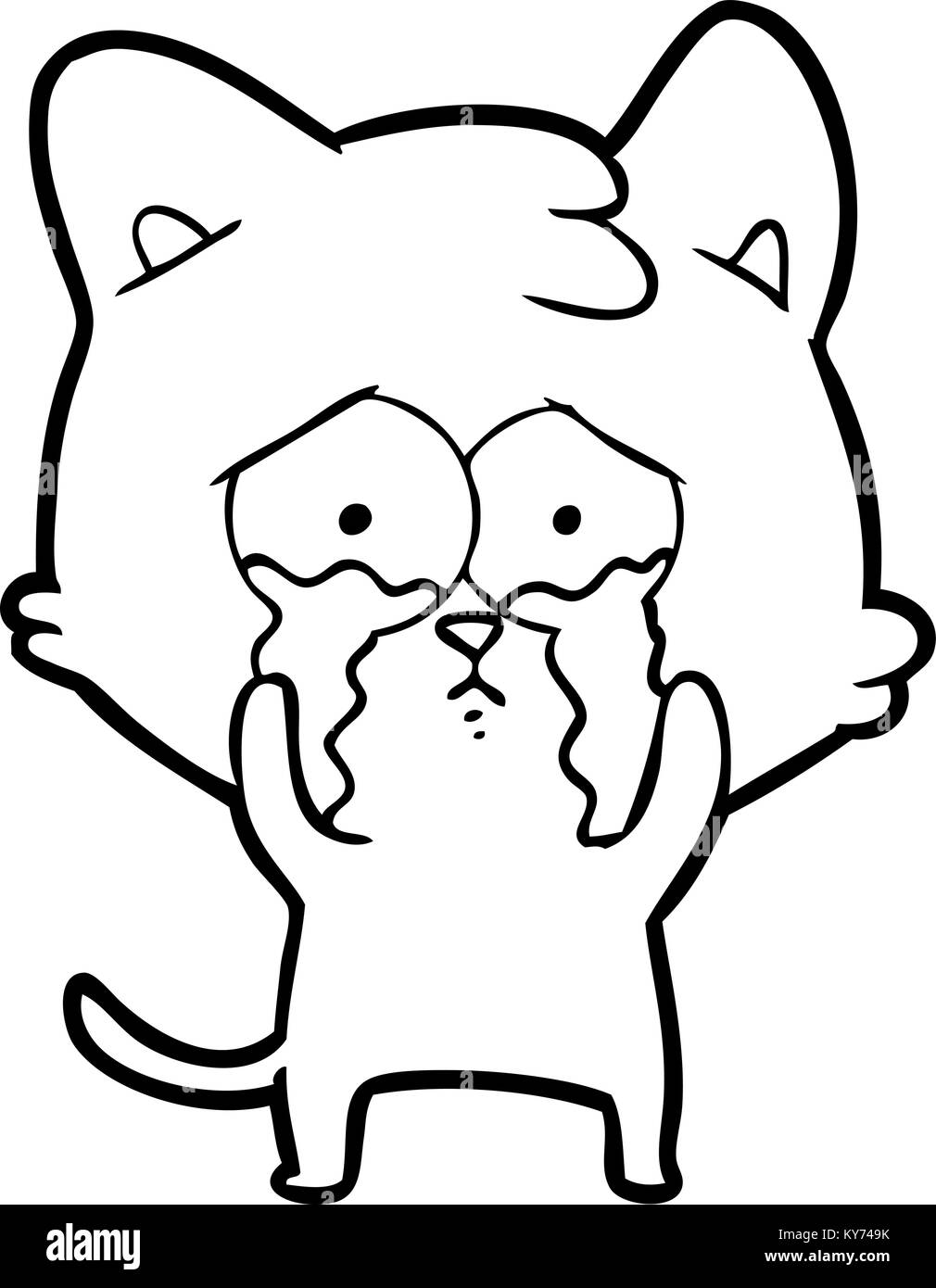 cartoon crying cat Stock Vector Image & Art - Alamy