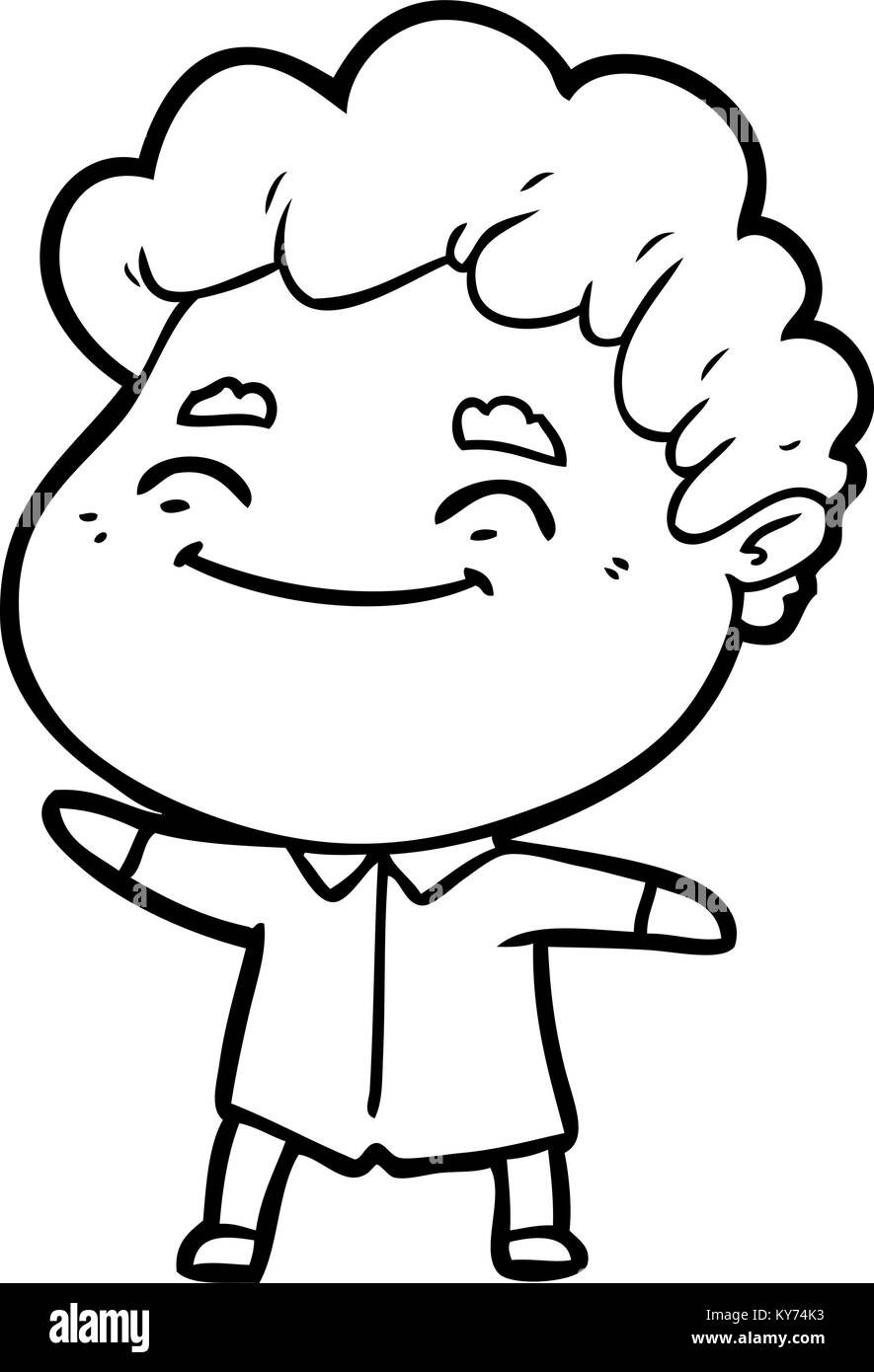 cartoon friendly man Stock Vector Image & Art - Alamy