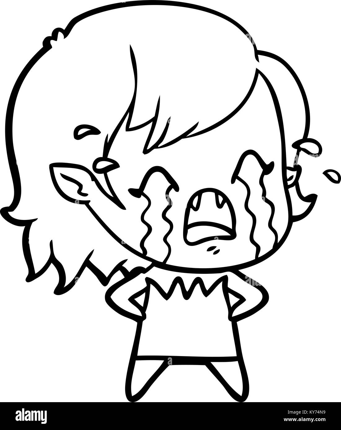 cartoon crying vampire girl Stock Vector Image & Art - Alamy