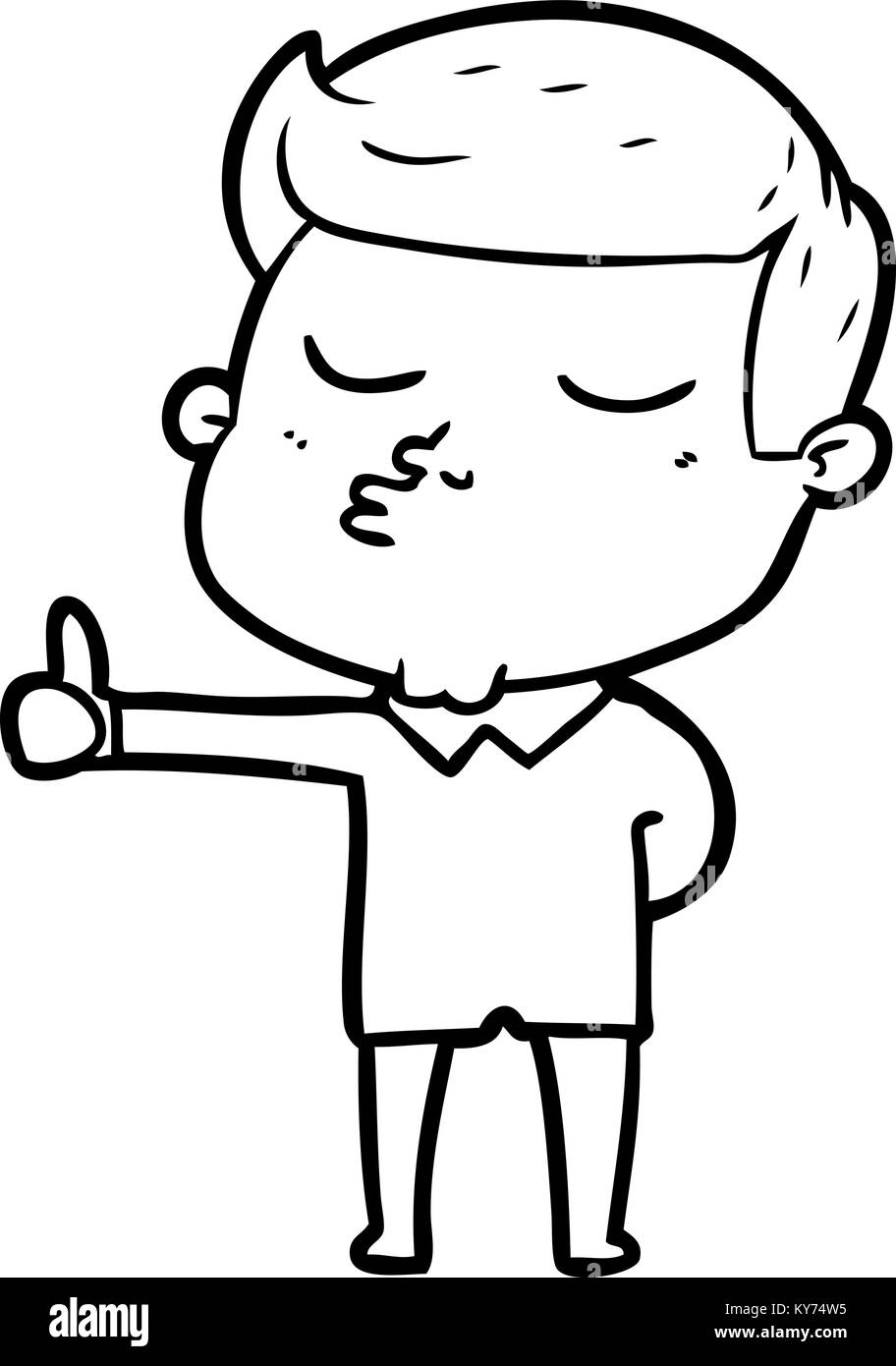 cartoon model guy pouting Stock Vector Image & Art - Alamy